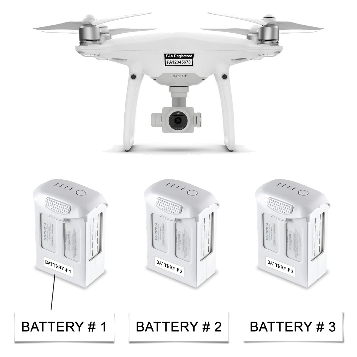 Drone Battery Labels (Universal) – ReclaimDrone.com